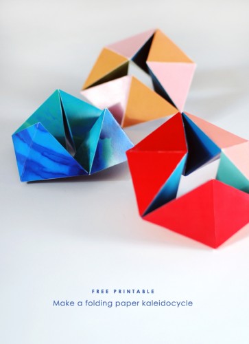 Free Printable: Make a folding paper Kaleidocycle - We Are Scout