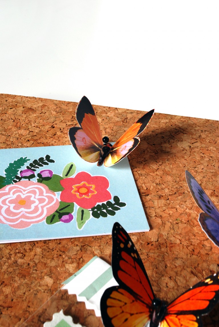 DIY Butterfly push pins with a free printable - We Are Scout