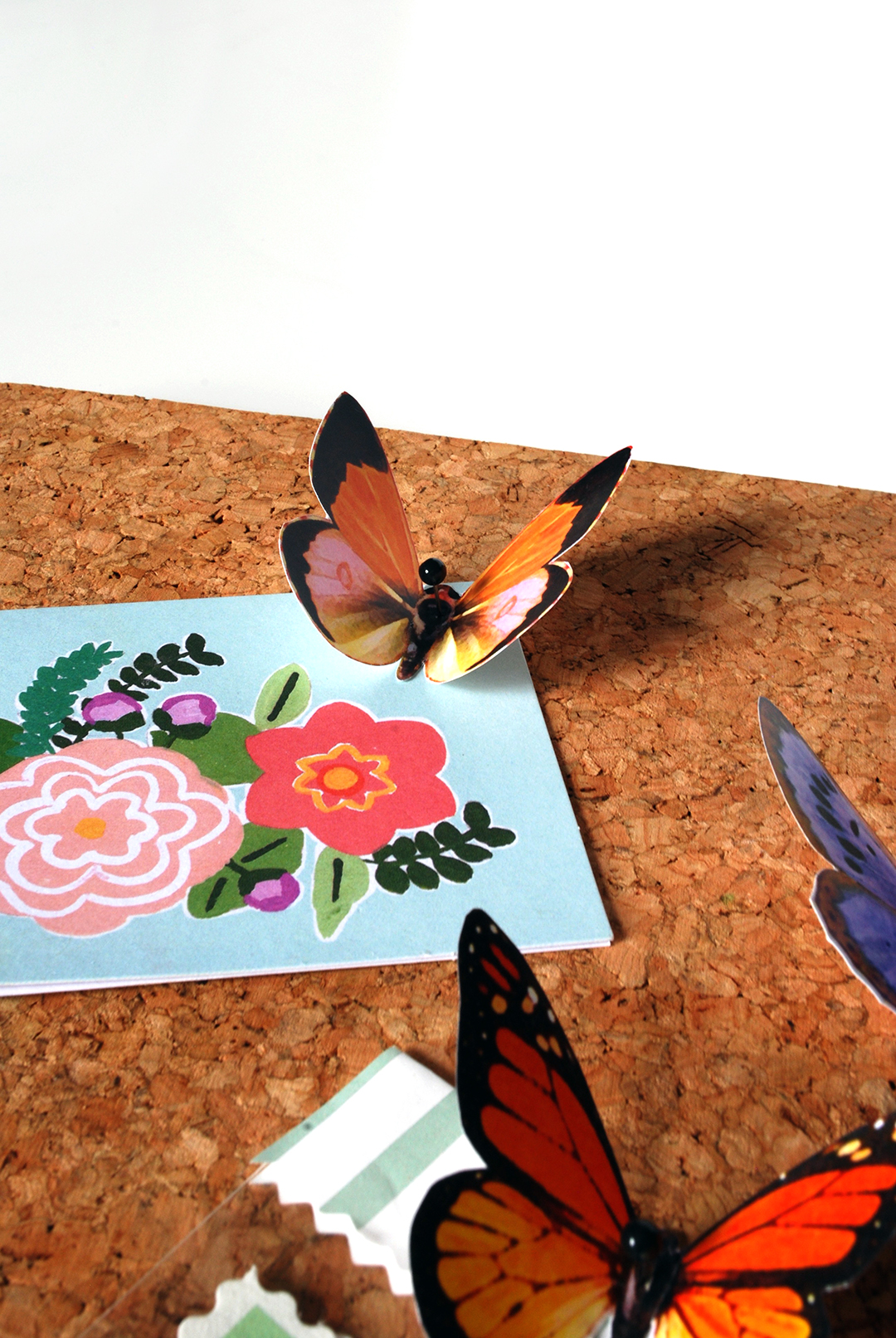 DIY Butterfly push pins with a free printable - We Are Scout