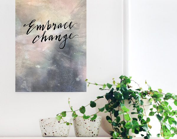 We Are Scout free printable poster: Embrace change