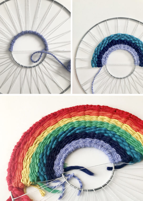 Craft tutorial: make a rainbow weaving - We Are Scout